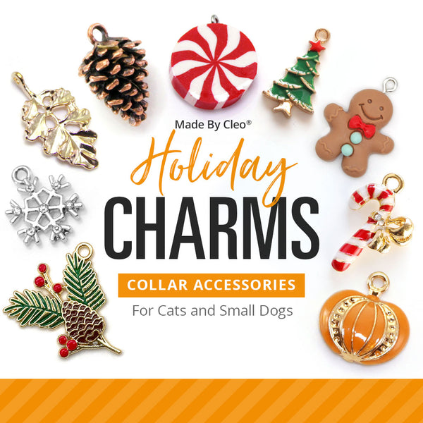 Pet Collar Charms - For Cat Collars & Small Dog Collars - Made By Cleo