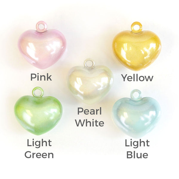 Pastel Twinkle Heart Bells for Pet Collars - Designed for Cats & Small Dogs