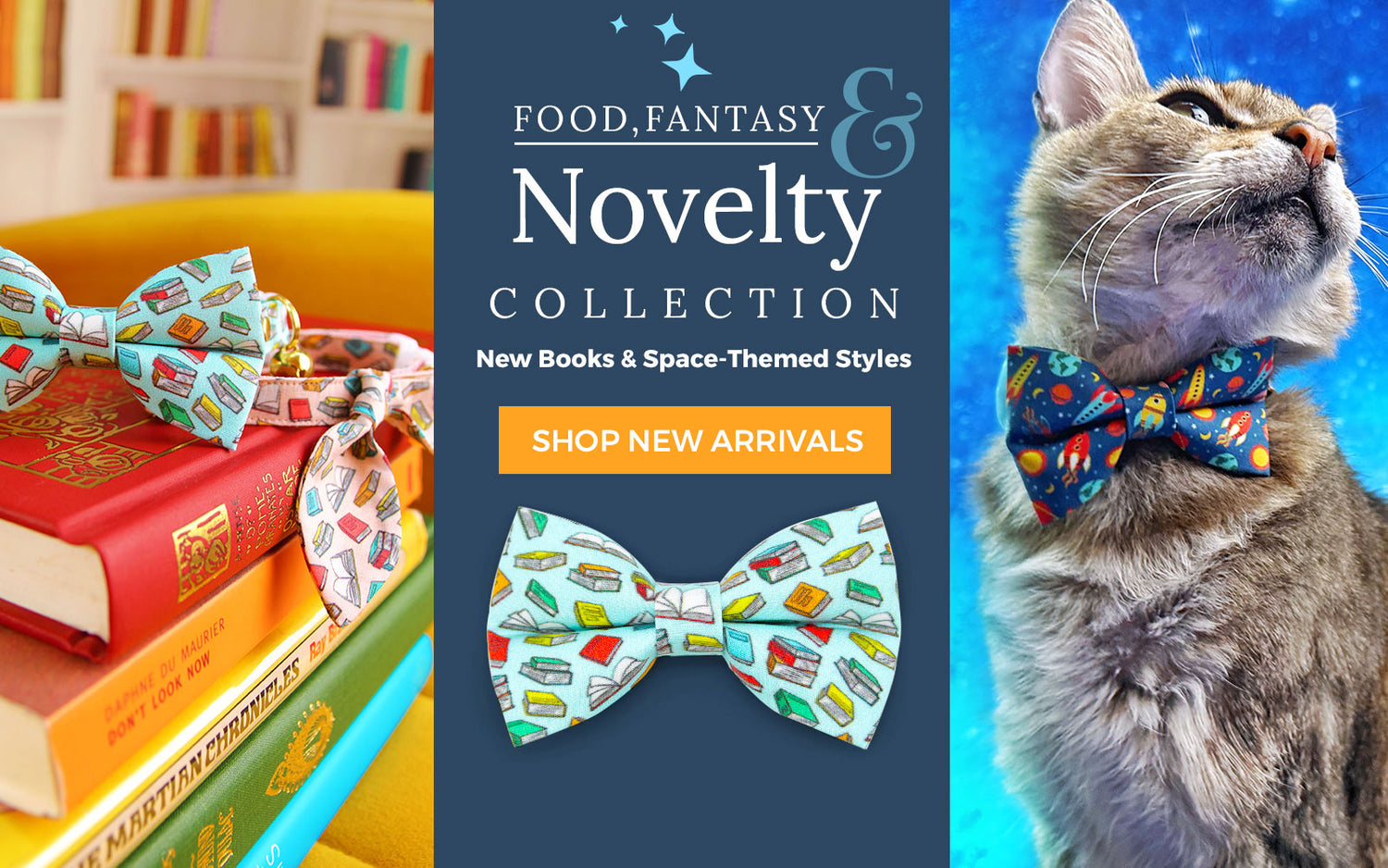 Stylish & Unique Cat Collars + Cat Bow Ties and Personalized ID Tags