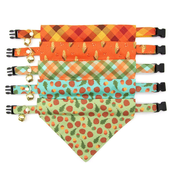 Pet Bandana - "Corn Maze" - Fall Harvest Bandana for Cat + Small Dog